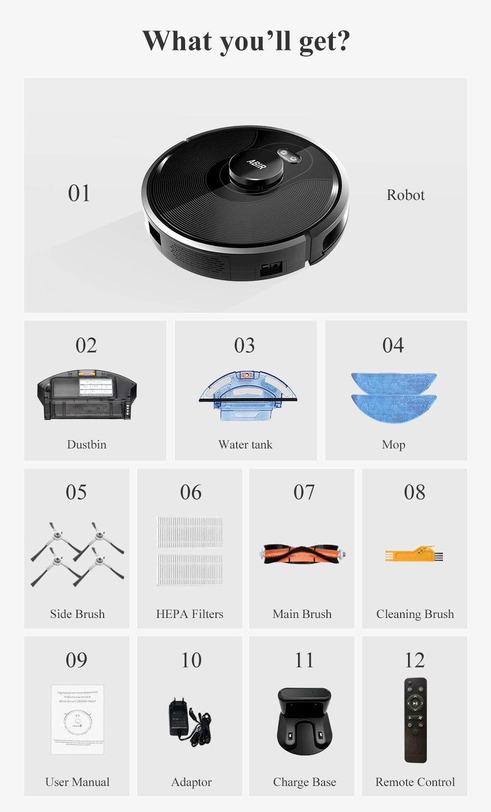 ABIR X8 Robot Vacuum Cleaner with SLAM Dual LiDAR Navigation – Robot ...